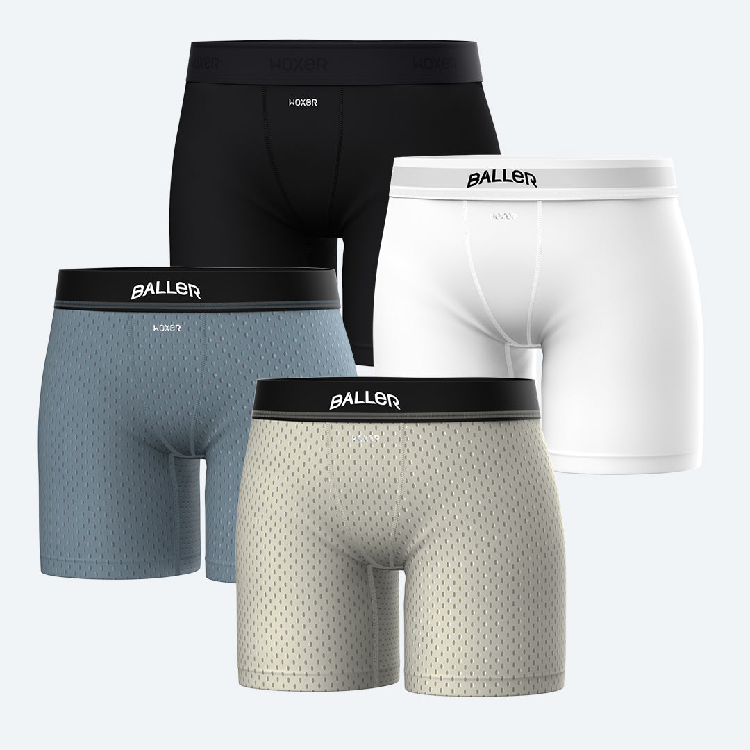 Baller Flex 4-Pack / Athletic Underwear / Women's Boxers / Woxer