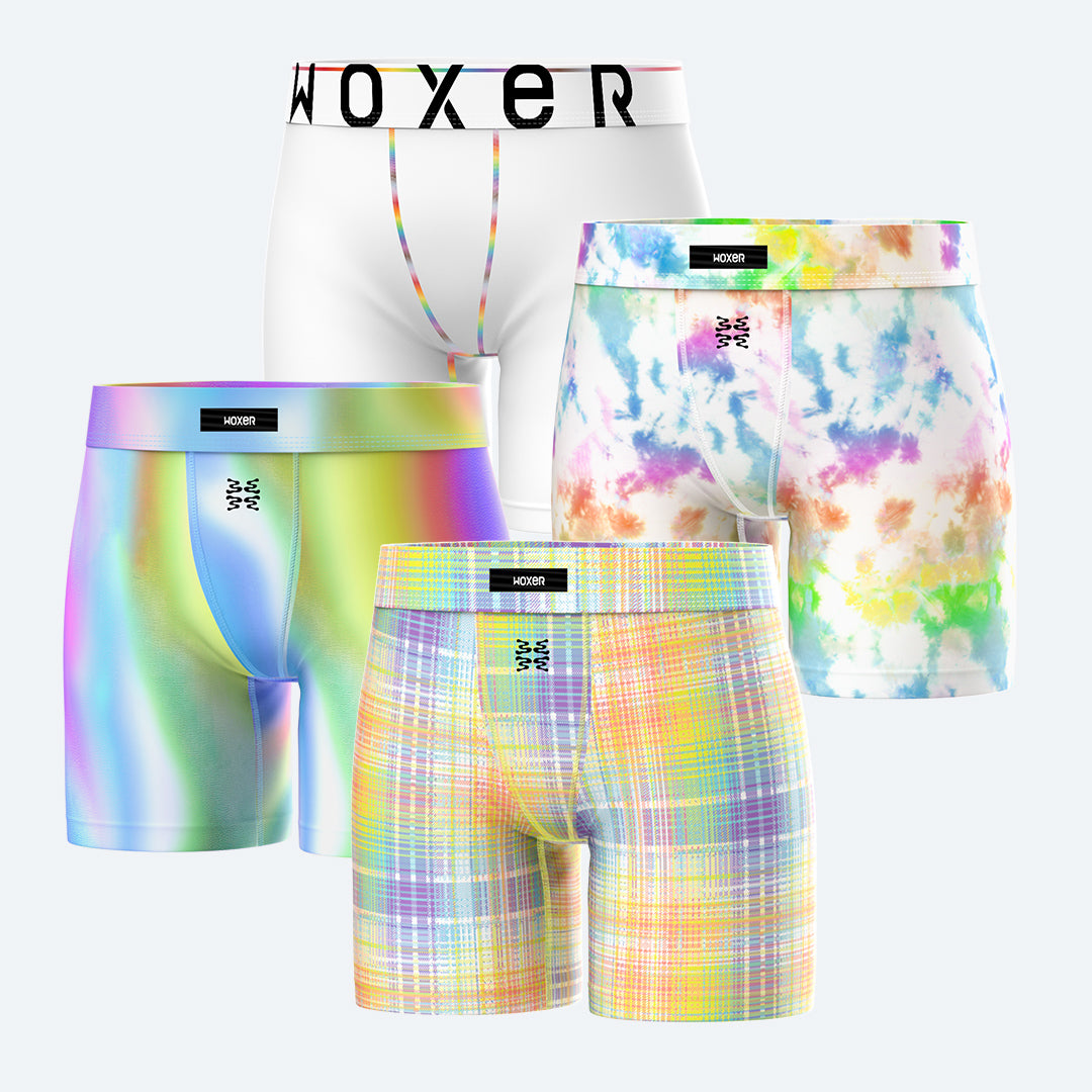 Baller High Waisted Gleam 4-Pack | Women's Boxer's & Boy Shorts | Woxer