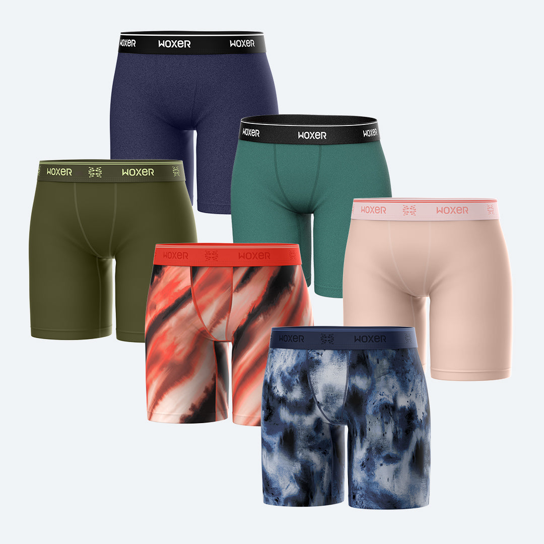 Biker Coastal 6-Pack | Women's Boxer's & Boy Shorts | Woxer