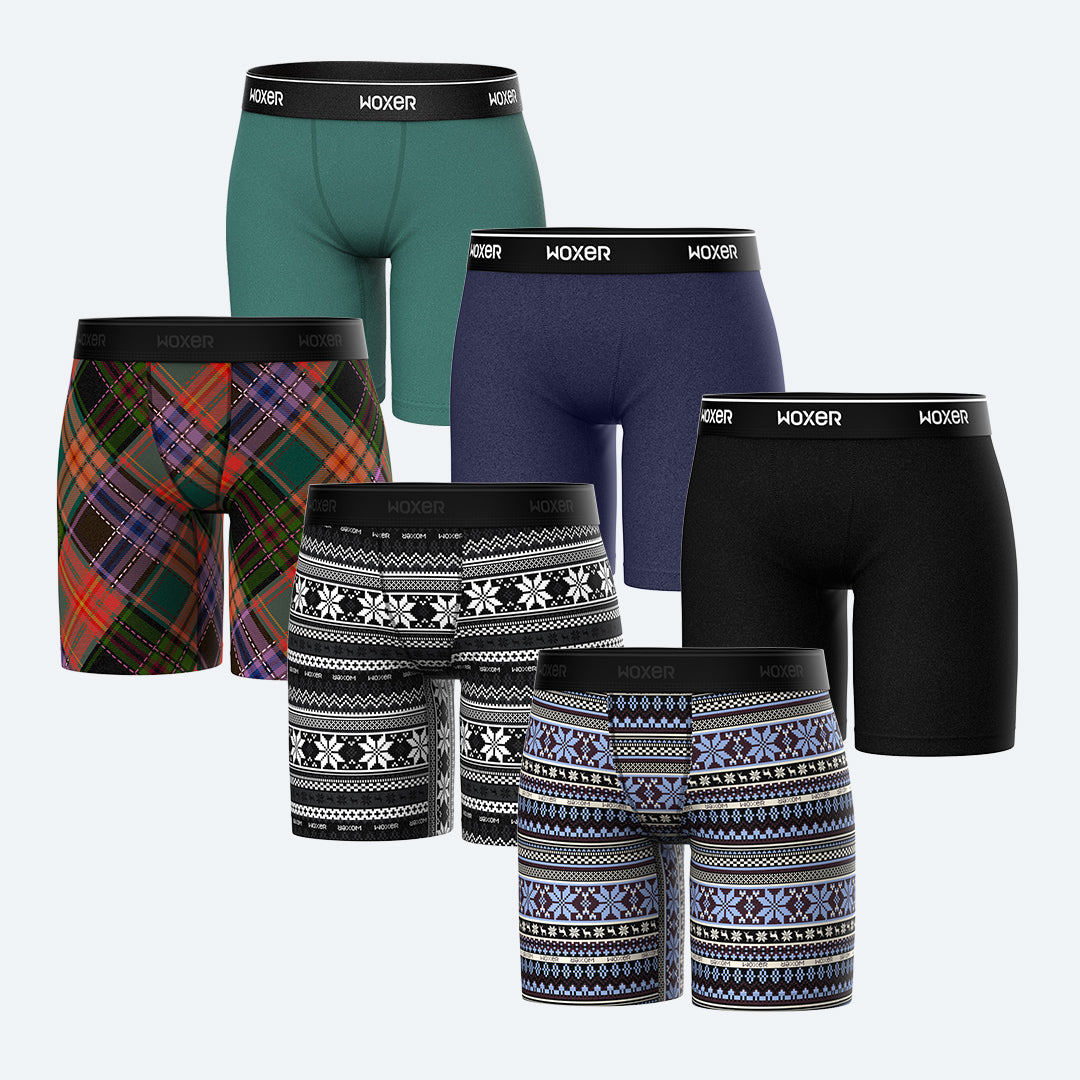 Biker Flannel 6-Pack | Women's Boxer's & Boy Shorts | Woxer