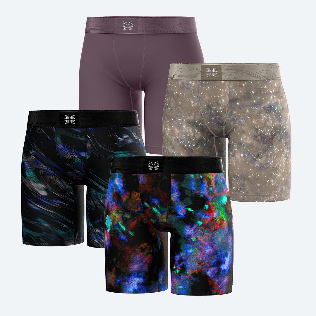 Biker Galaxy 4-Pack | Women's Boxer's & Boy Shorts | Woxer