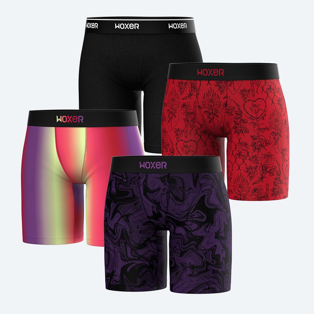 Biker Heartbreaker 4-Pack | Women's Boxer's & Boy Shorts | Woxer