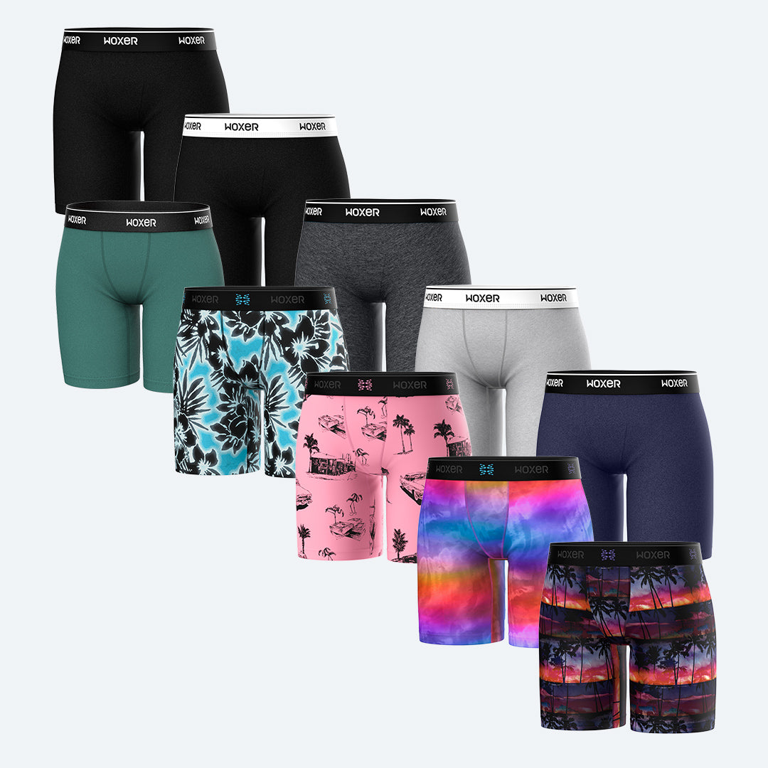 Biker Heat Index 10-Pack | Women's Boxer's & Boy Shorts | Woxer