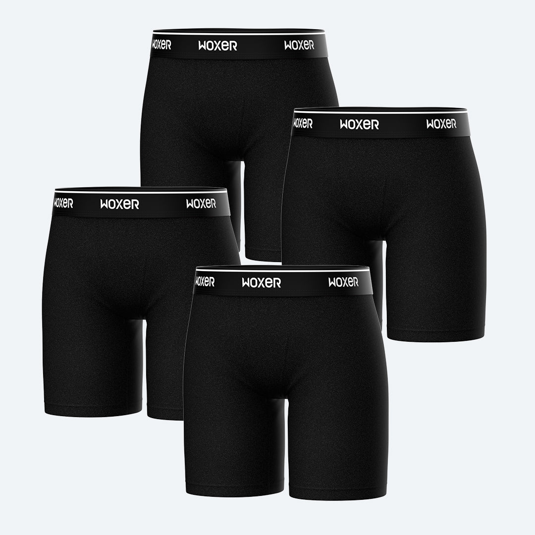 Biker High Waisted Black 2.0 4-Pack | Women's Boxer's & Boy Shorts | Woxer