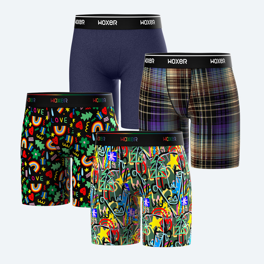 Biker High Waisted Lover 4-Pack | Women's Boxer's & Boy Shorts | Woxer