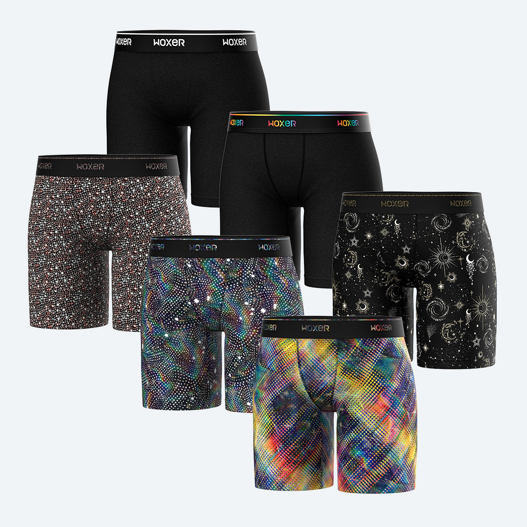 Biker North Star 6-Pack | Women's Boxer's & Boy Shorts | Woxer