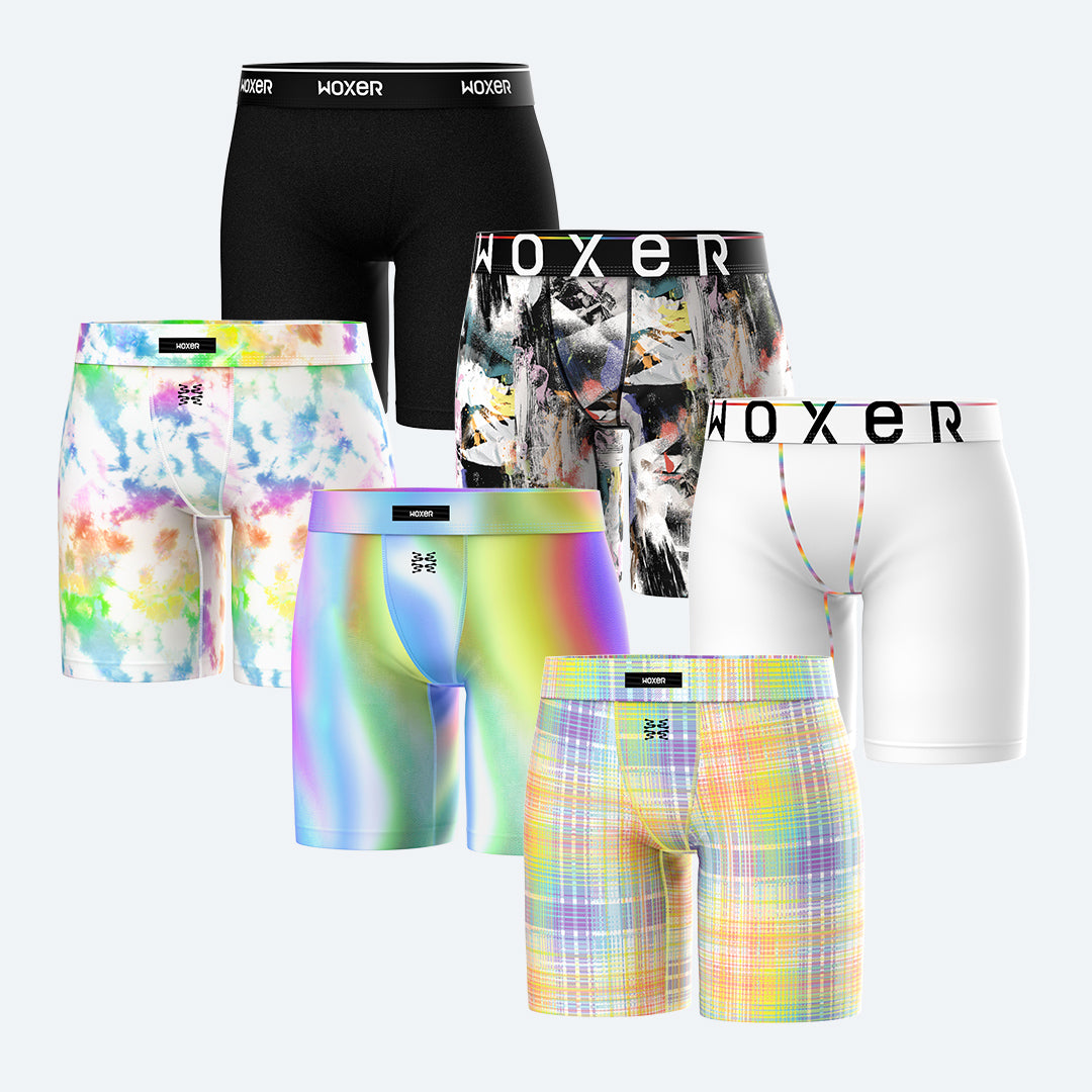 Biker Gleam 6-Pack | Women's Boxer's & Boy Shorts | Woxer