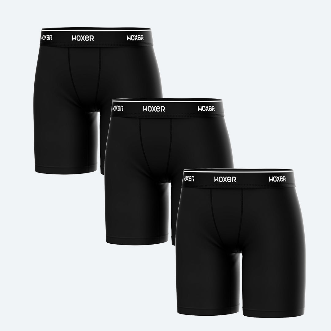 Biker High Waisted Black 2.0 3-Pack | Women's Boxer's & Boy Shorts | Woxer
