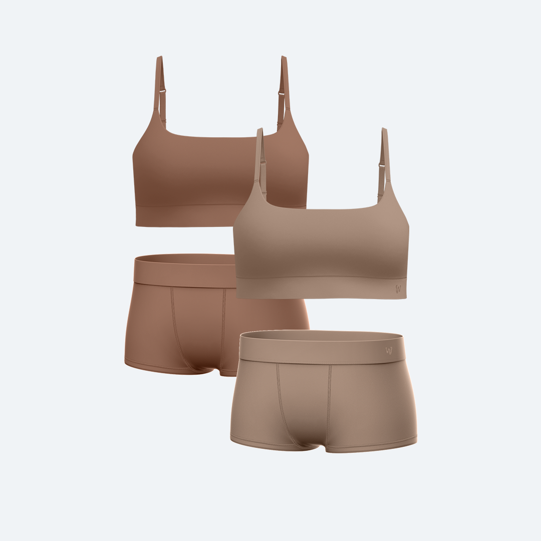 Baller & Bralette Luxe Neutrals 4-Pack Boxer Briefs for Women | Woxer