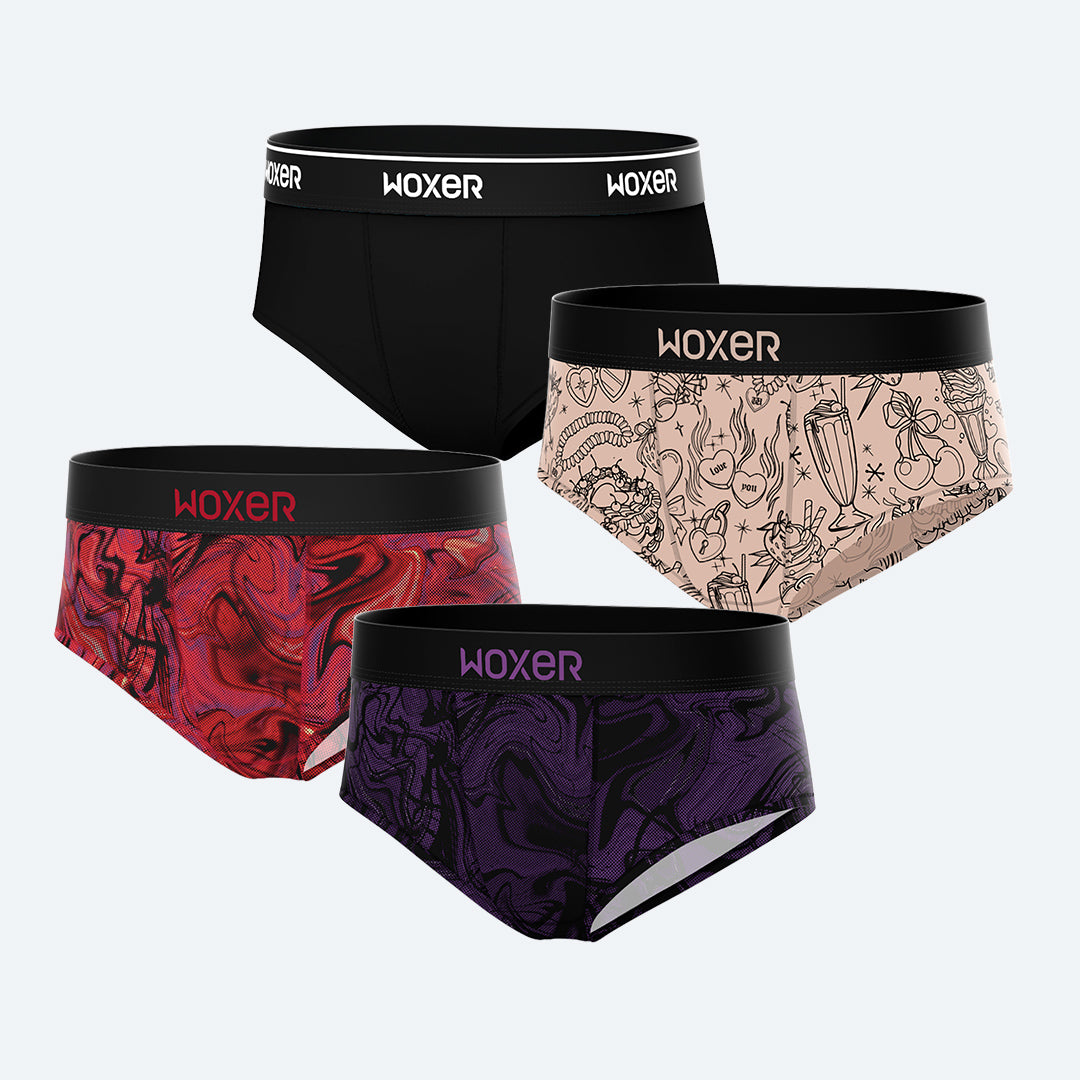 Classic Rebel Heart 4-Pack | Women's Boxer's & Boy Shorts | Woxer