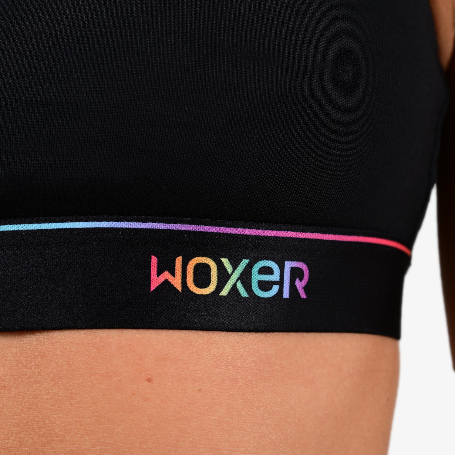 Boss 2.0 Pride Black | Stretchy Seamless Sports Bras | Woxer