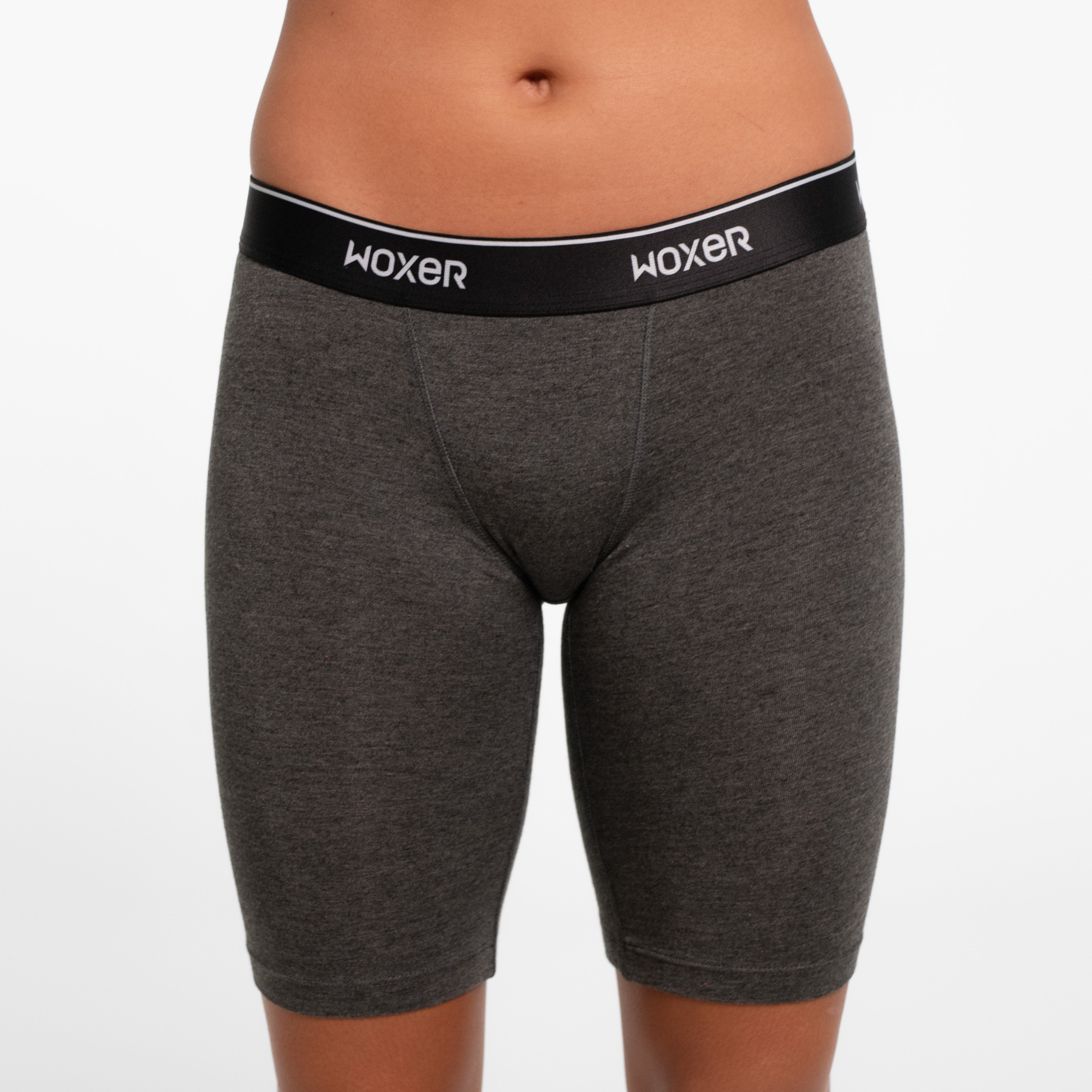 Biker Charcoal Heather 2.0 | Women's Boxer's & Boy Shorts | Woxer