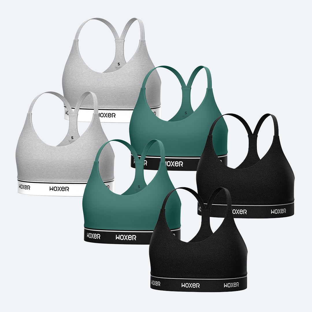 Icon 2.0 / 6-Pack Supportive Lounge Bralettes / Woxer