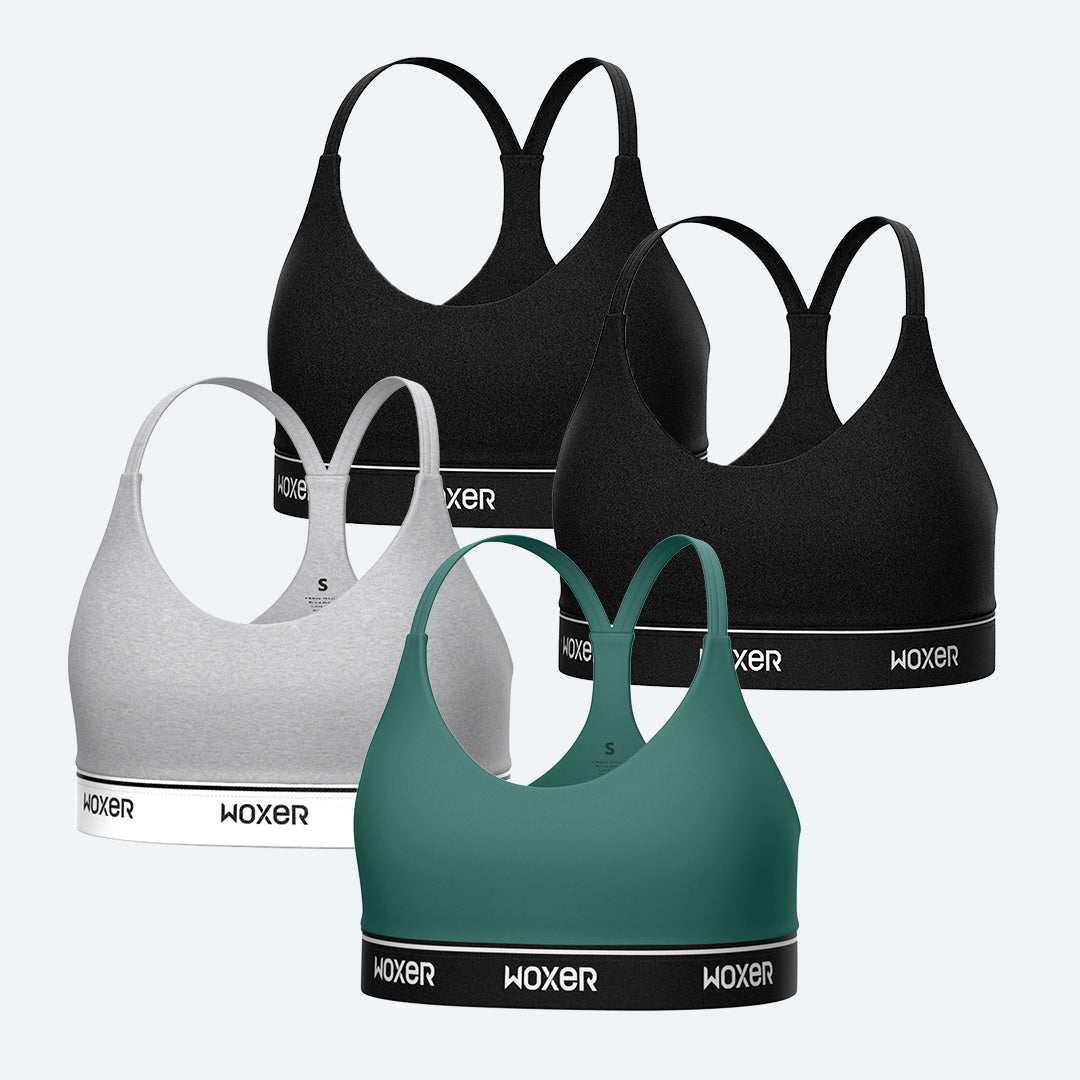 Icon 2.0 / 4-Pack Supportive Lounge Bralettes / Woxer