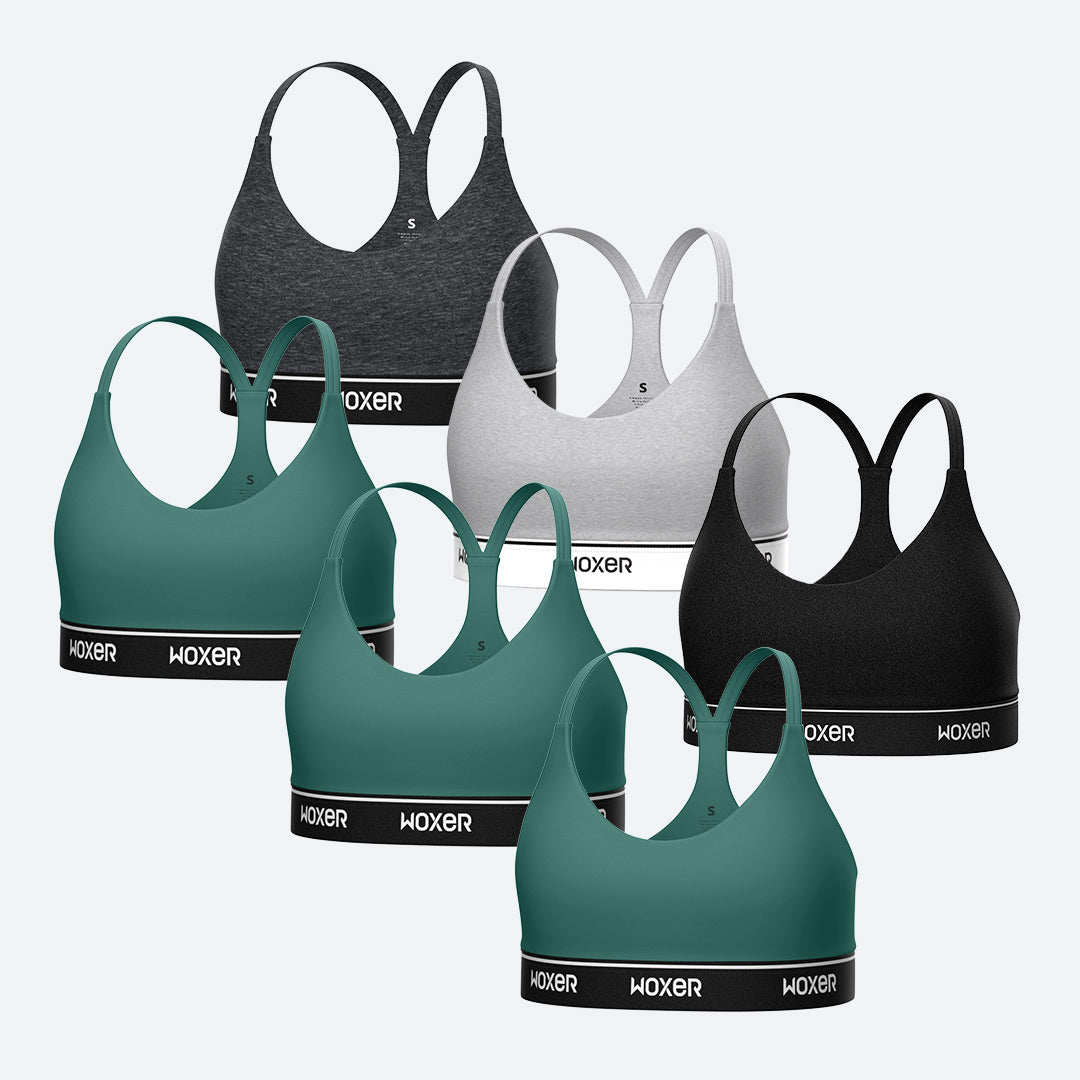 Icon 2.0 / 6-Pack Supportive Lounge Bralettes / Woxer