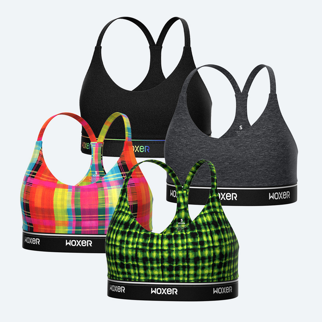 Icon 2.0 / 4-Pack Supportive Lounge Bralettes / Woxer