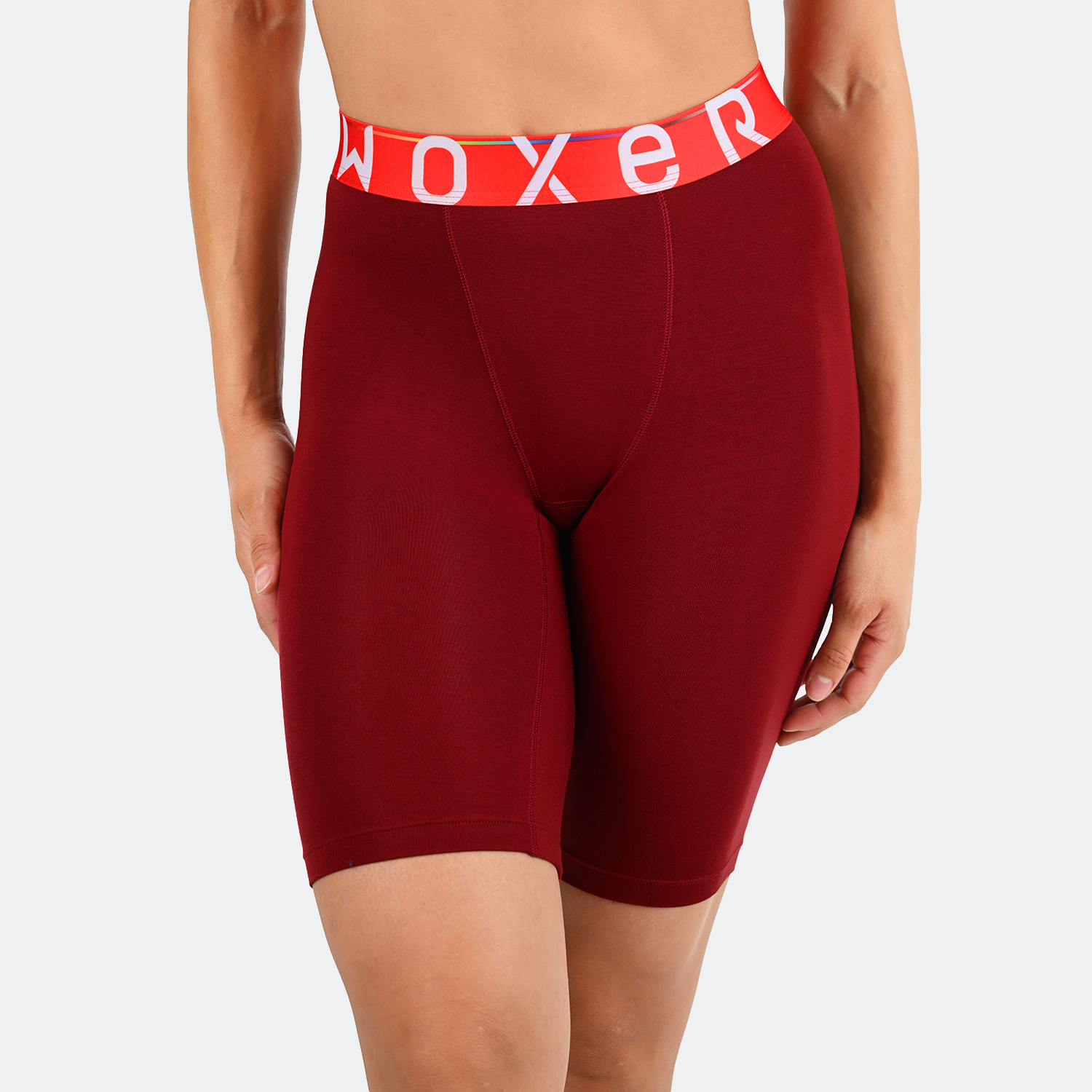 Biker High Waisted Red | Women's Boxer's & Boy Shorts | Woxer