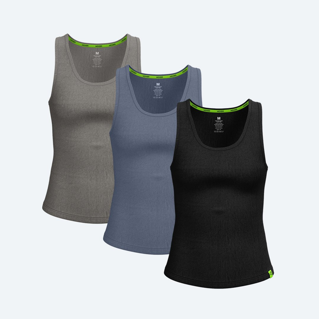 Rib Tank Prime 3-Pack | Women's Boxer's & Boy Shorts | Woxer