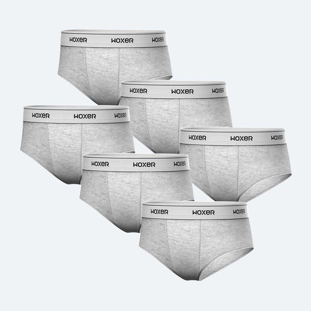 Classic Heather Grey 6-Pack | Women's Boxer's & Boy Shorts | Woxer